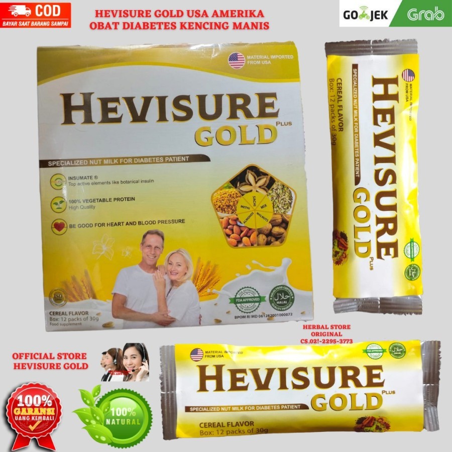 Jual HEVISURE GOLD MILK OBAT DIABETES INSULIN PANKREAS KENCING MANIS ...