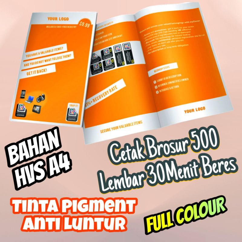 Jual Cetak brosur A4 1 Rim 500 Lembar Bahan hvs 75gsm | Shopee Indonesia