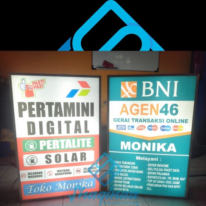 Jual Neon box 2 muka custom 80x40 akrilik | Shopee Indonesia