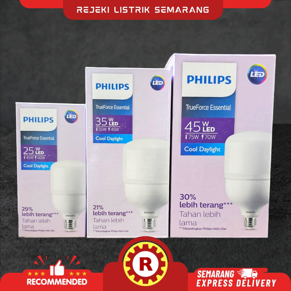 Jual PHILIPS LED BULB TRUEFORCE ESSENTIAL 25W, 35W, 45W PUTIH, E27 | Shopee Indonesia