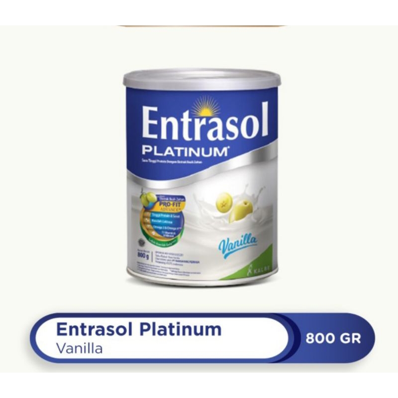 Jual Entrasol Platinum Vanilla susu tinggi protein 400 / 800 g gr gram ...