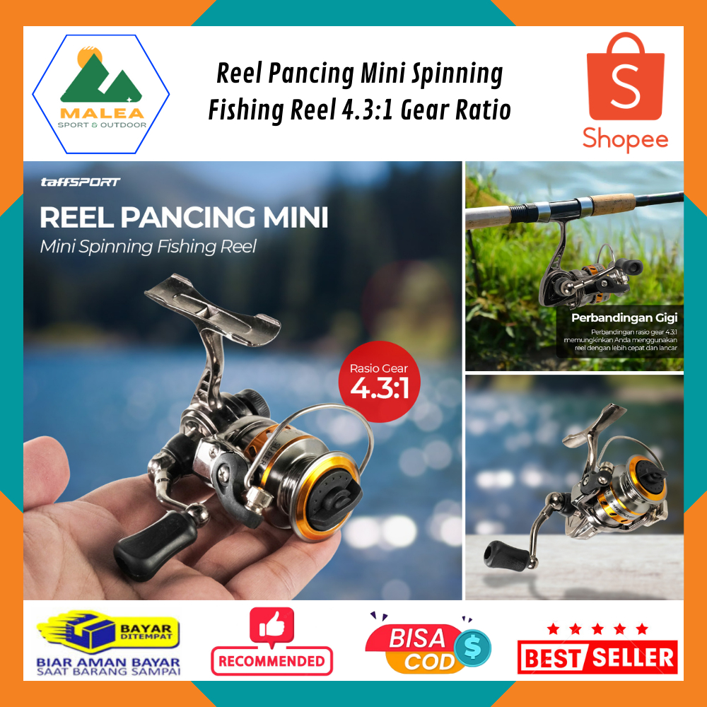 Jual Reel Pancing Mini Spinning Fishing Reel 4.3:1 Gear Ratio / Alat ...