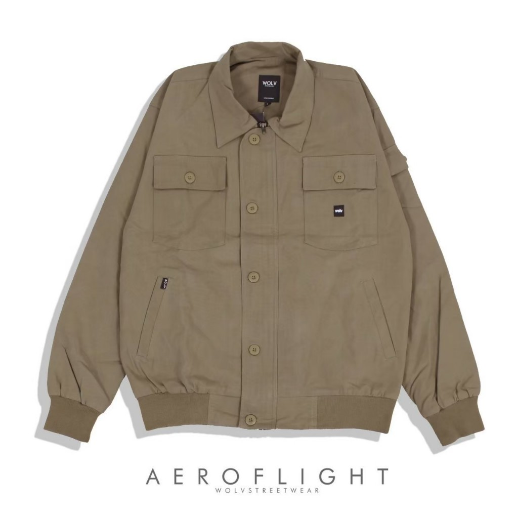 Jual SIXTEEN - Jaket Aero Flight 1 Canvas Casual Pria Wanita WOLV ...