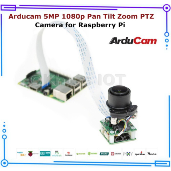 Jual Arducam 5MP 1080p Pan Tilt Zoom PTZ Camera for Raspberry Pi 4/3B/3 ...