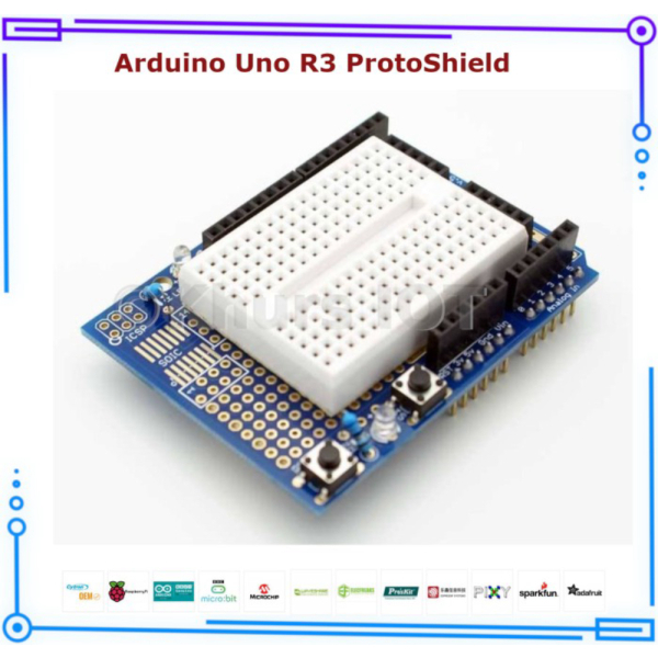 Jual Arduino Uno R3 ProtoShield Proto Shield Breadbord Bread Project Board Berkualitas | Shopee ...