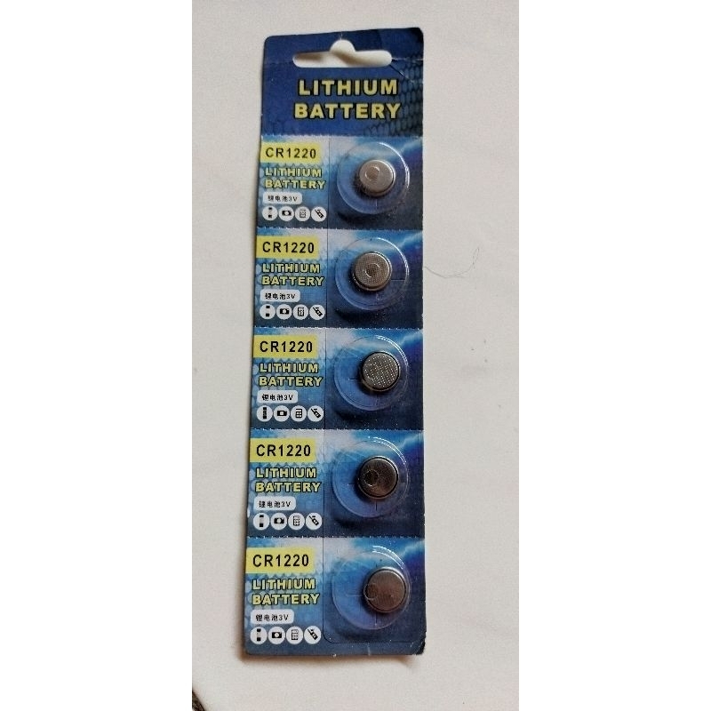 Jual Baterai Kancing CR1220 3v lithium battery Baterai Jam Baterai LCD Papan Tulis | Shopee ...