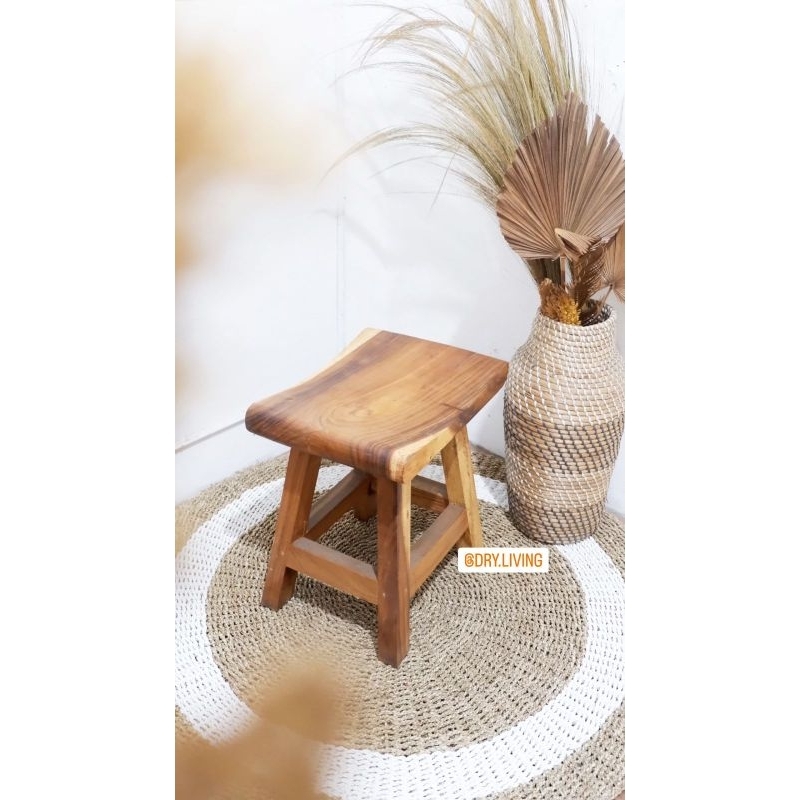 Jual SUAR STOOL TRAPEZOID (Solid Wood) | Shopee Indonesia
