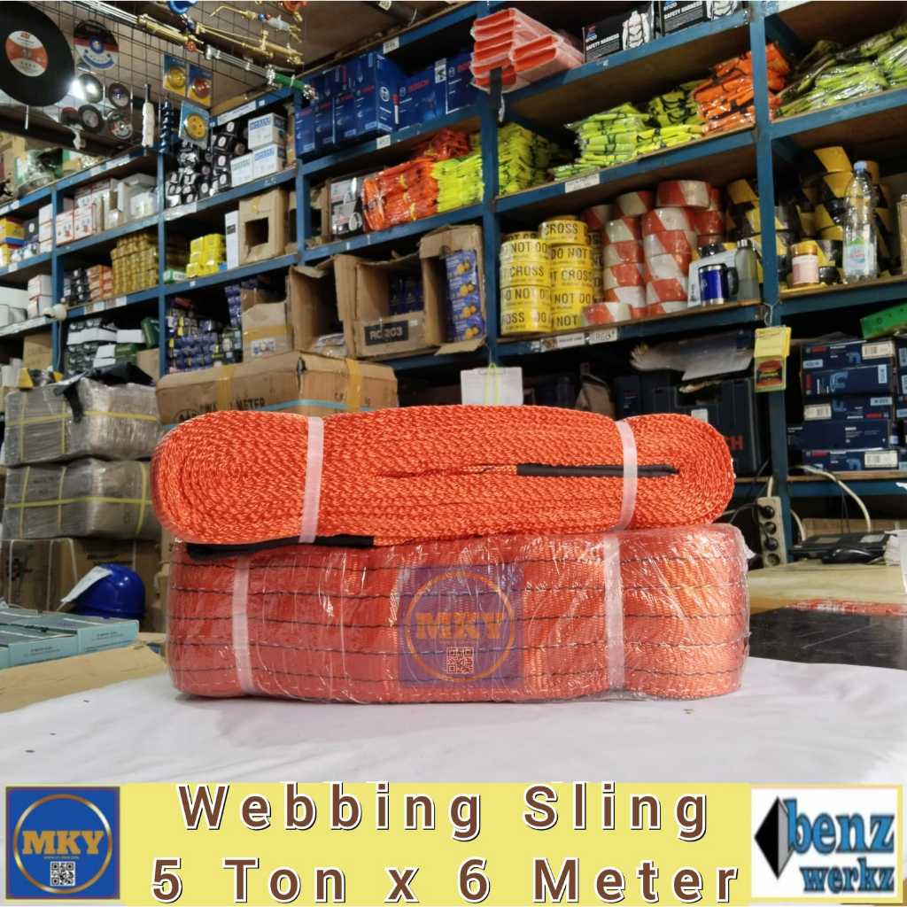 Jual WEBBING SLING BELT 5 TON X 6 METER - TALI SABUK 5T X 6M - WEBING ...