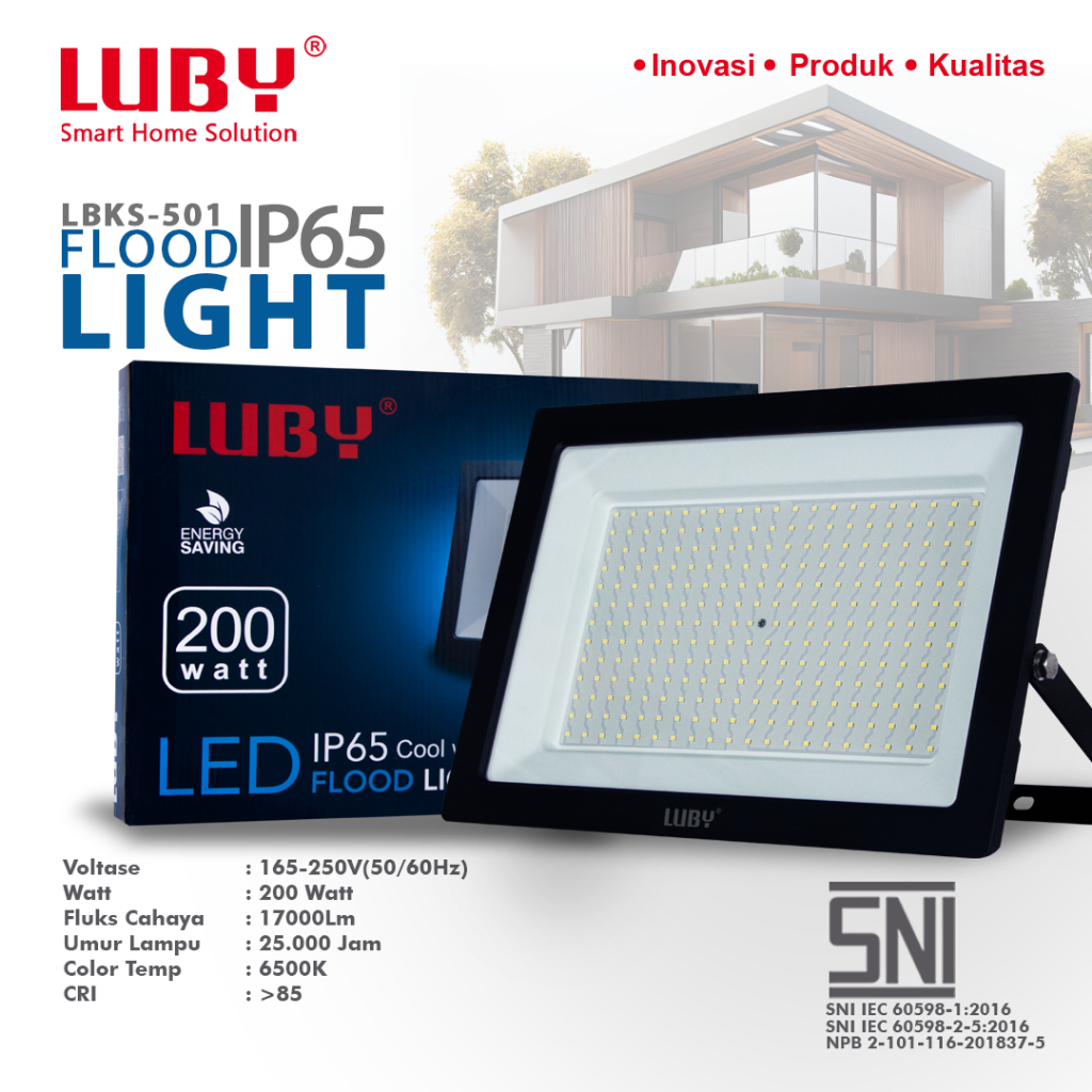 Jual Lampu Sorot Luby 150 watt LBKS-501 Lampu Tembak / Flood Light LED 200 W SNI Original ...
