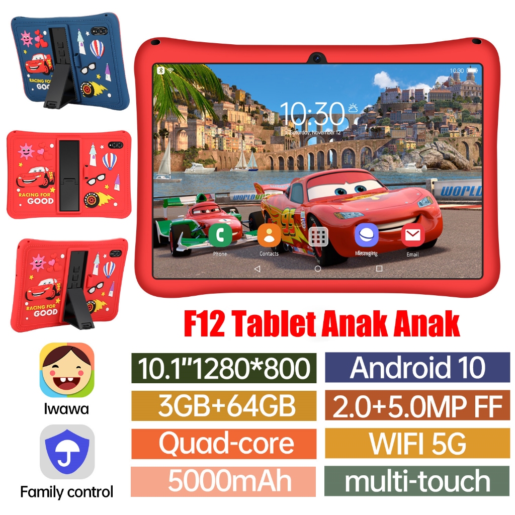 Jual Tablet Anak F12 Asli Kids Tablet Murah Android 10.0 Tablet PC 4 ...