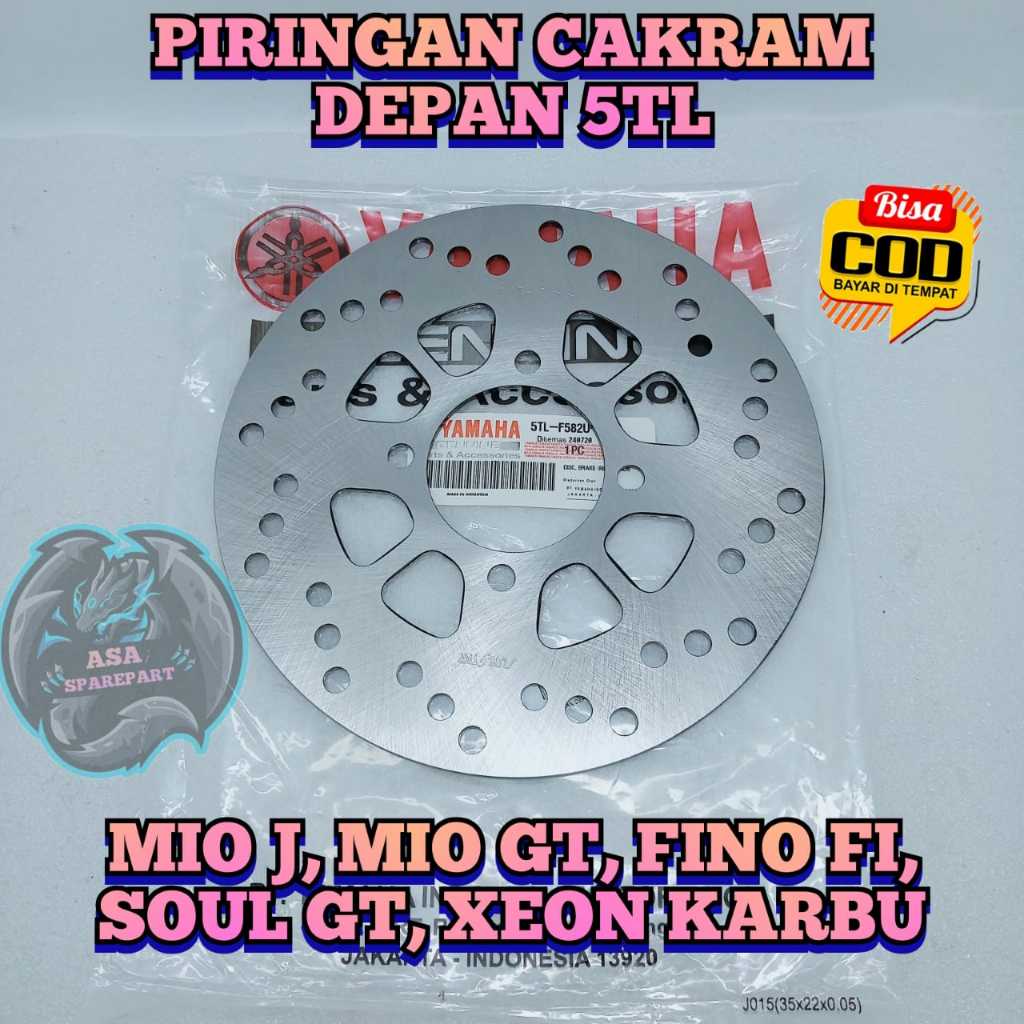 Jual CAKRAM Depan 5TL Motor YAMAHA MIO Sporty , FINO Karbu , MIO Smile ...