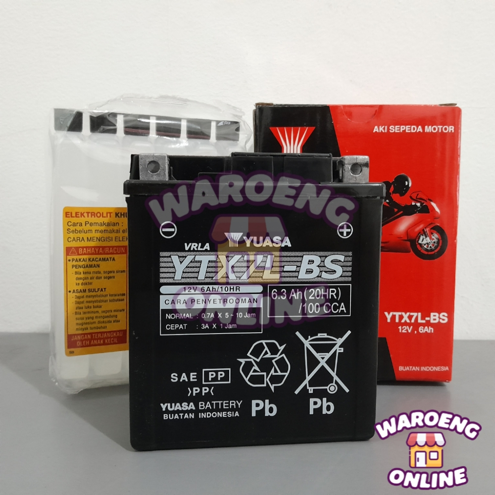 Jual AKI KERING MOTOR AKI YUASA YTZ5S YTZ6V YTZ7V YTX7L-BS AKI ACCU BATTERY MOTOR BEAT VARIO ...