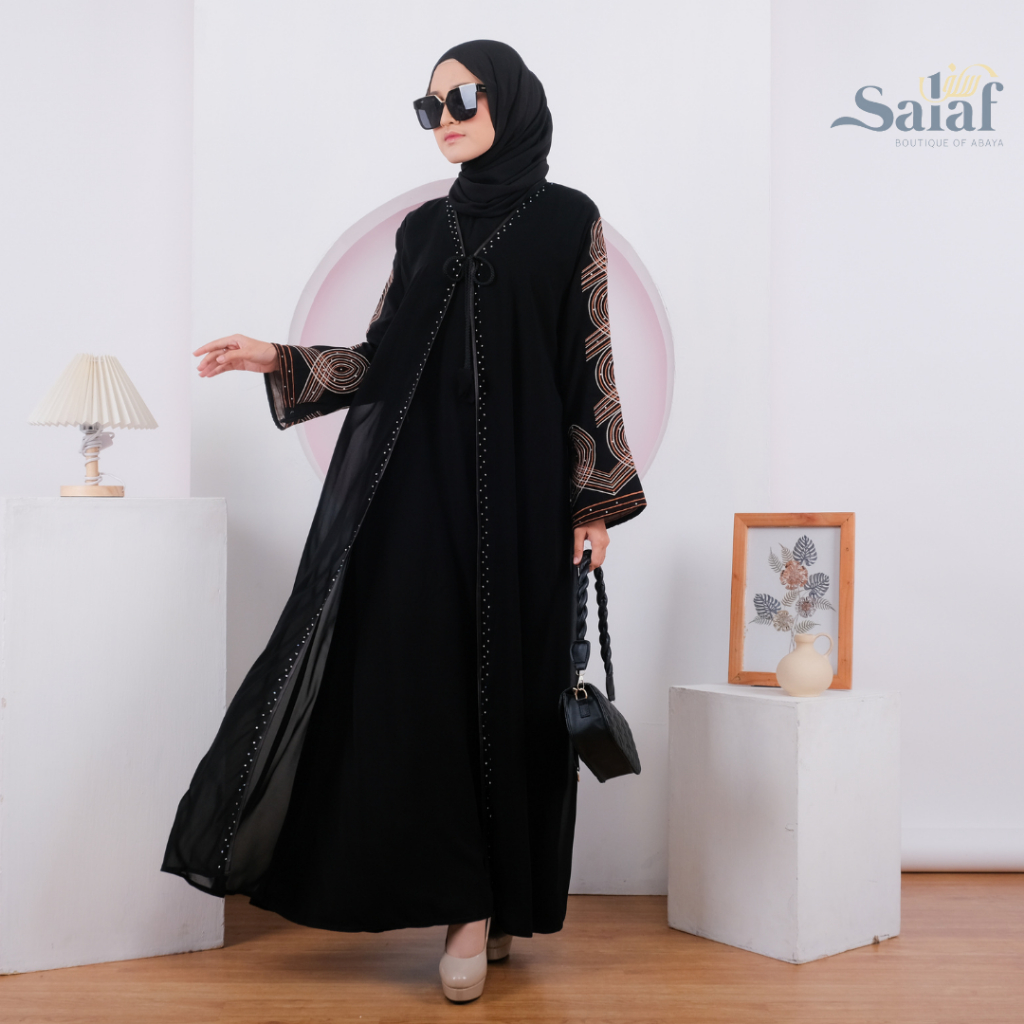 Jual Abaya Turkey || Gamis Hitam || Salaf Boutique | Shopee Indonesia