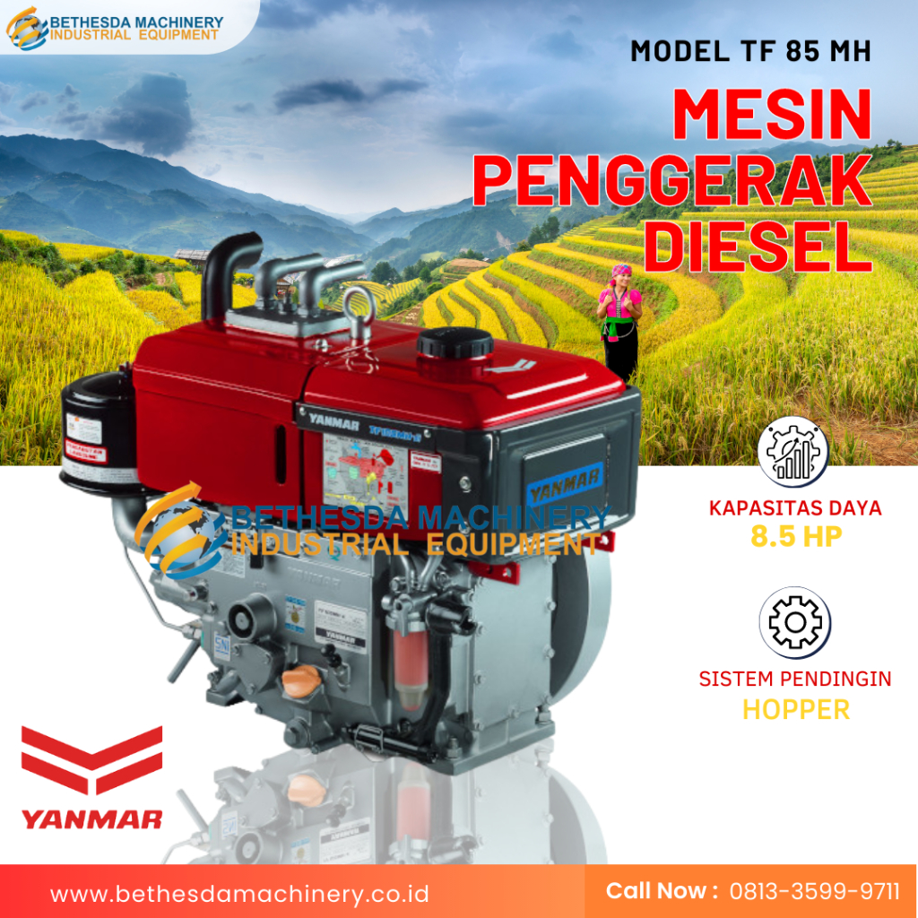 Jual Mesin Penggerak / Diesel Engine 8.5 Hp / 8.5 Pk YANMAR TF 85 MH-di ...