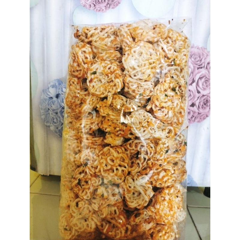 Jual 1kg keripik seblak mawar ala Rafael snack food | Shopee Indonesia