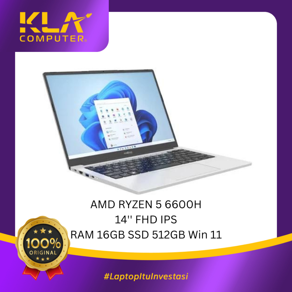 Jual ADVAN Laptop Workplus AMD RYZEN 5 6600H 14'' FHD IPS 16GB 512GB Win 11 | Shopee Indonesia