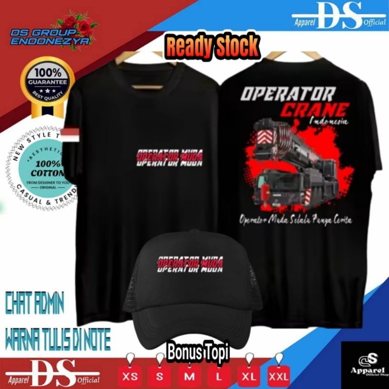 Jual KAOS OPERATOR ALAT BERAT OPERATOR MUDA CRANE INDONESIA OPERATOR ...