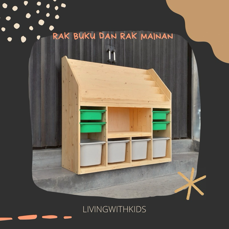 Jual RAK BUKU / RAK MONTESSORI / RAK MAINAN / RAK BUKU ANAK | Shopee ...