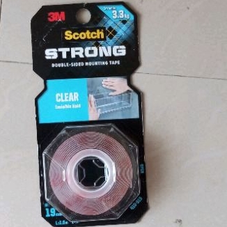 Jual 3 M DOUBLE TAPE SCOTCH PERMANENT TAPE MOUNTING CLEAR TRANSPARAN BENING | Shopee Indonesia