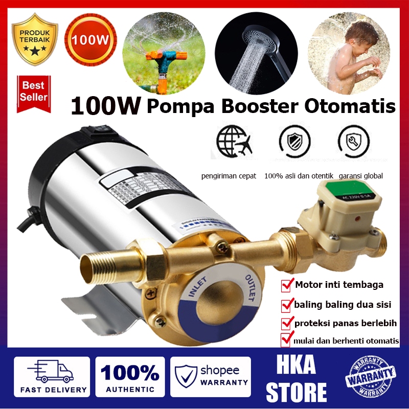 Jual Pompa Pendorong Tekanan Air Booster Pump 100Watt Mesin Pendorong Air Shower Water Heater ...