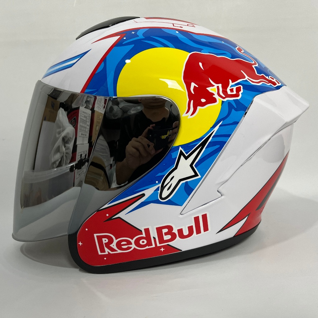 Jual Helm CRX AK-1 Red Bul (14) Putih Glossy - Motif - Helem Helmet ...