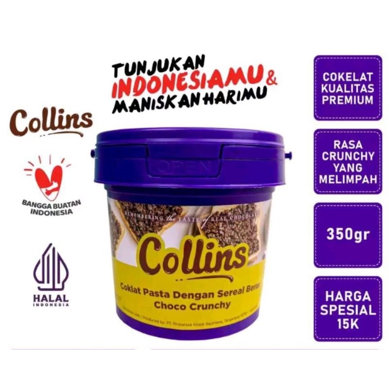 Jual COLLINS CRUNCHY / SELAI COKELAT / 350GRAM | Shopee Indonesia