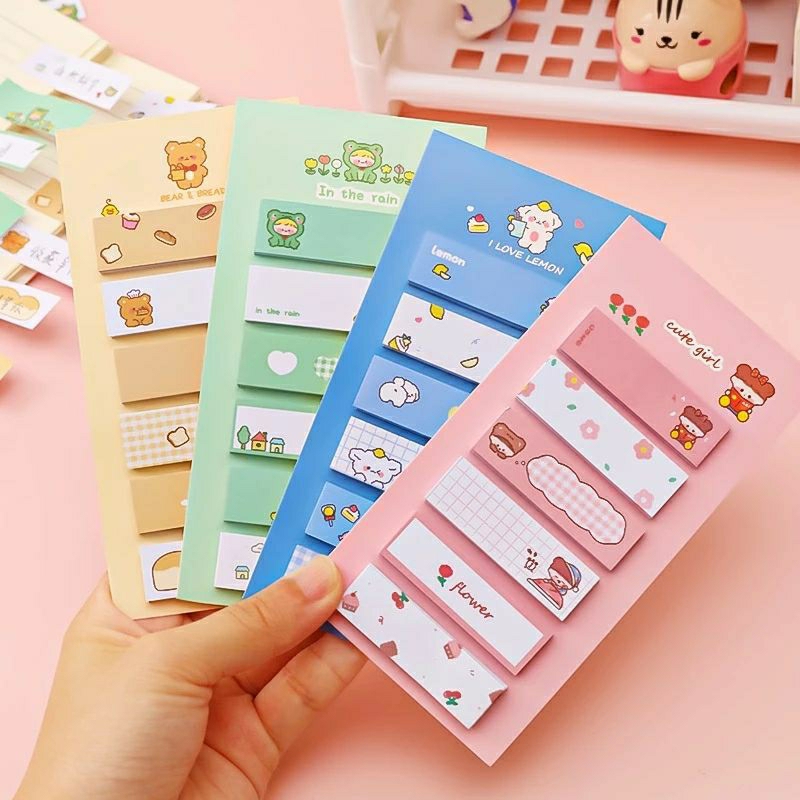 Jual STICKY NOTES 6IN1 LUCU / TEMPELAN KERTAS / PEMBATAS CATATAN 120 ...