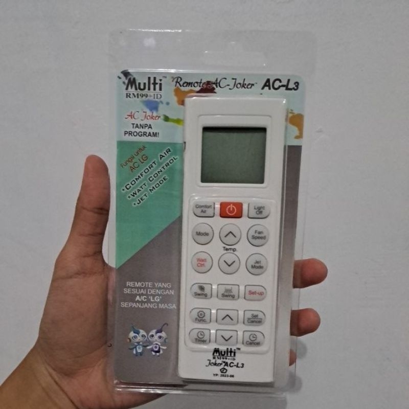 Jual Remote AC Joker AC-L3 (semua type AC LG) Original | Shopee Indonesia