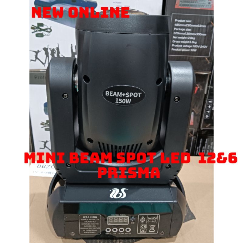 Jual MINI BEAM SPOT LED 150WATT 12&6 PRISMA | Shopee Indonesia