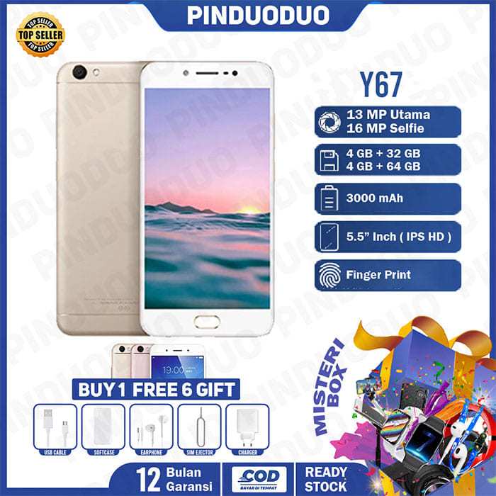 Jual Hp vivo Y67 4/64GB 5.5inch Garansi Toko 1 Tahun Termurah | Shopee ...