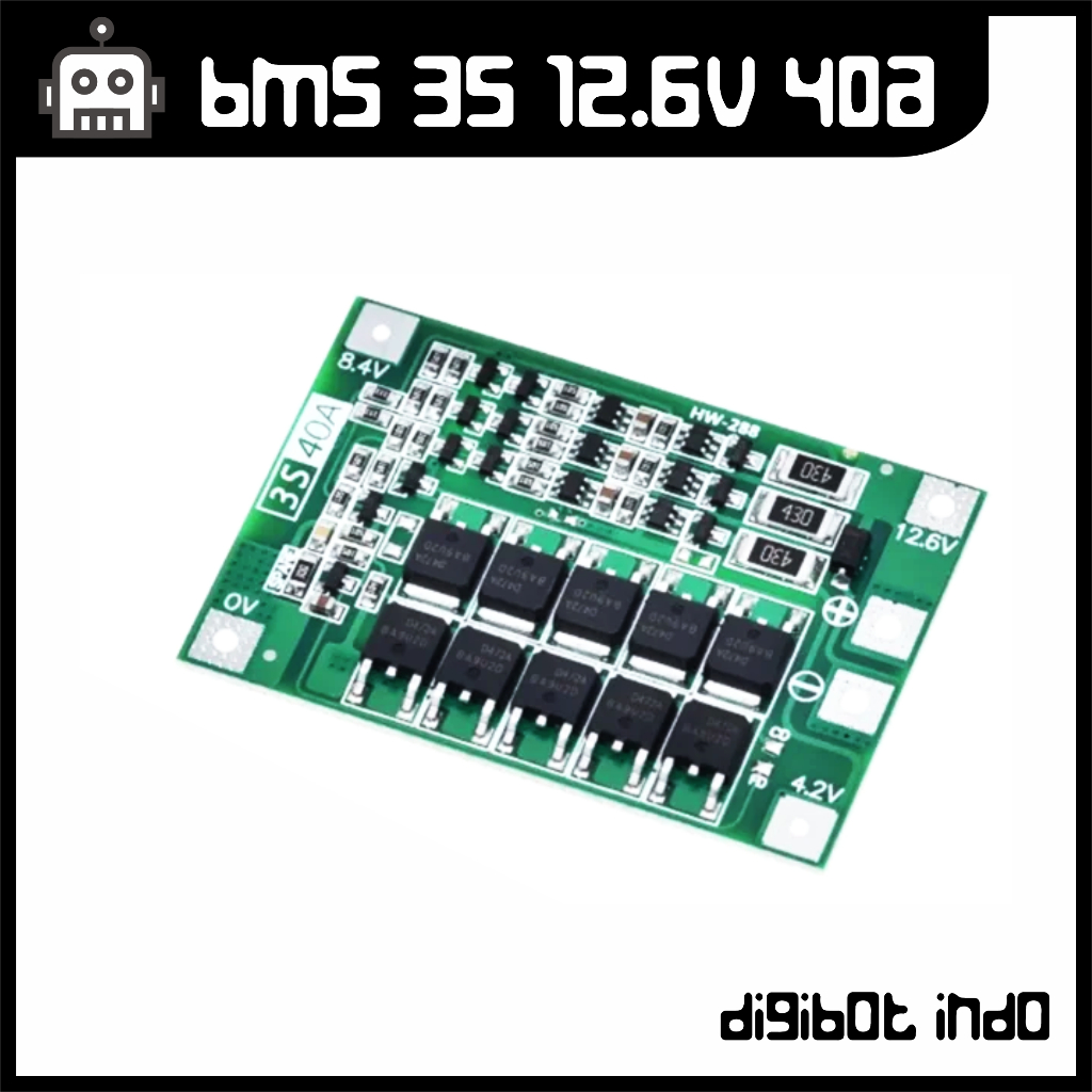Jual BMS 3S 12.6V 40A - 18650 Battery Protection Module | Shopee Indonesia