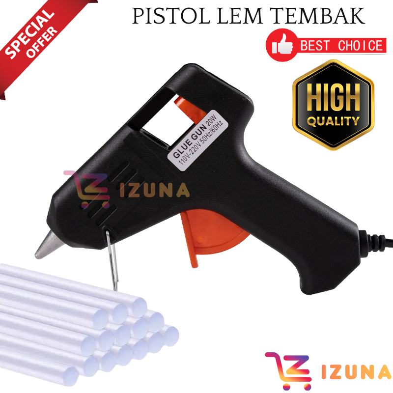 Jual [IZUNA] PISTOL LEM TEMBAK 20 WATT / GLUE GUN / ALAT PISTOL LEM ...