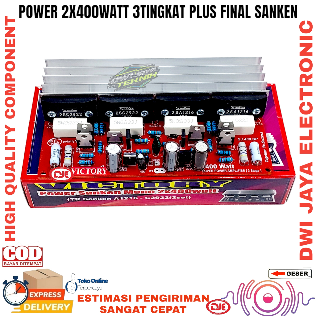 Jual Power 2x 400 Watt 3 Tingkat Victory plus final sanken 5DY | Shopee ...