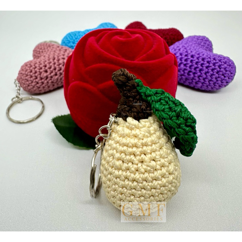 Jual Gantungan Kunci Rajut Handmade Amigurumi Karakter Buah Buahan | Shopee Indonesia