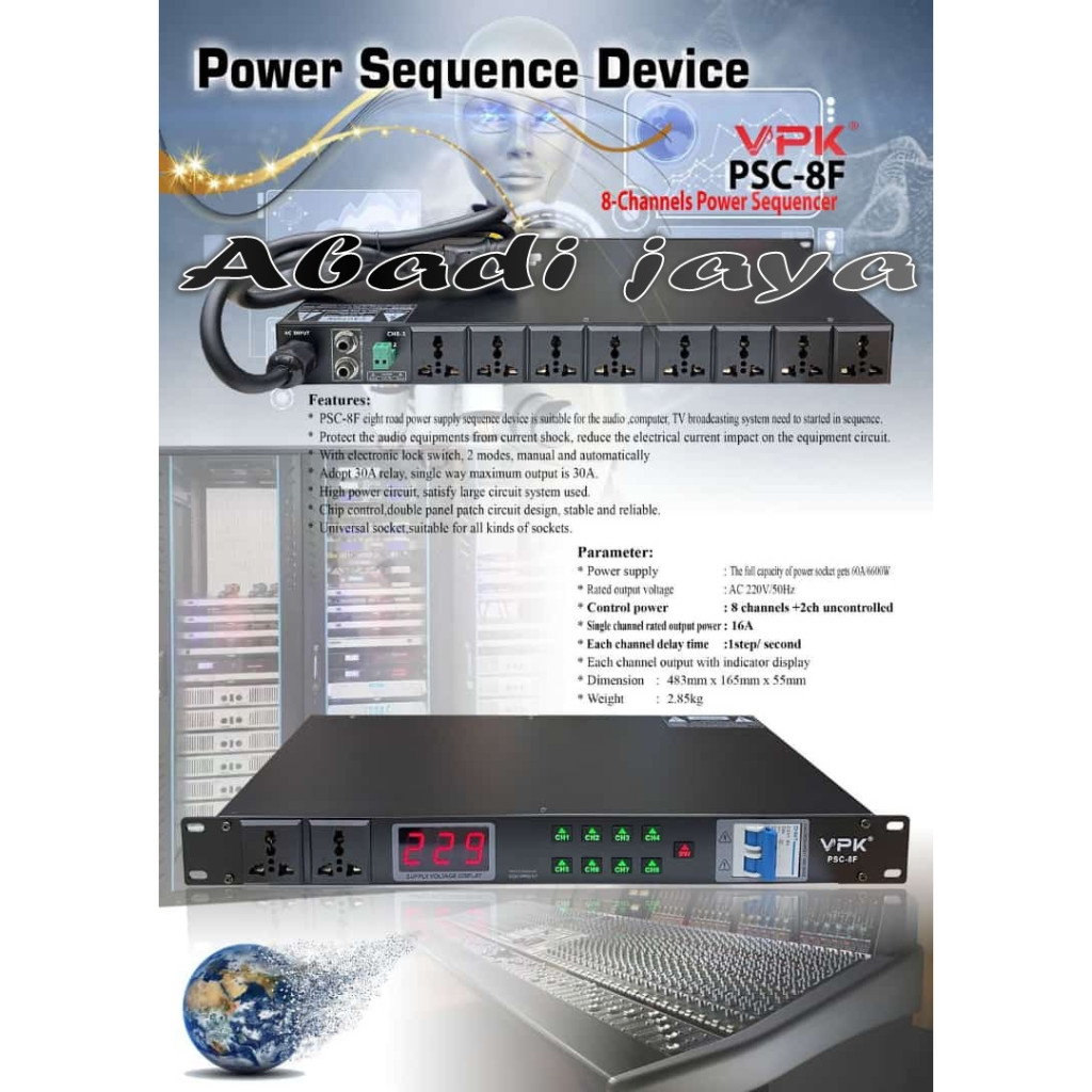 Jual Power Sequencer VPK PSC 8F PSC-8F VPK PSC88F 8 Channel Power Sequencer | Shopee Indonesia
