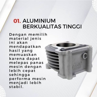 Jual TDR Racing Ceramic Forged Piston Blok Bore Up Mesin 58,5mm for Mio Sporty Mio Soul Fino ...