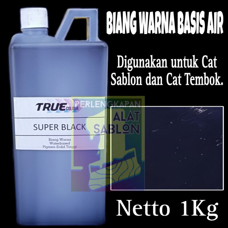 Jual BIANG WARNA SABLON HITAM SUPER BLACK CAT TEMBOK BASIS AIR TRUE ...