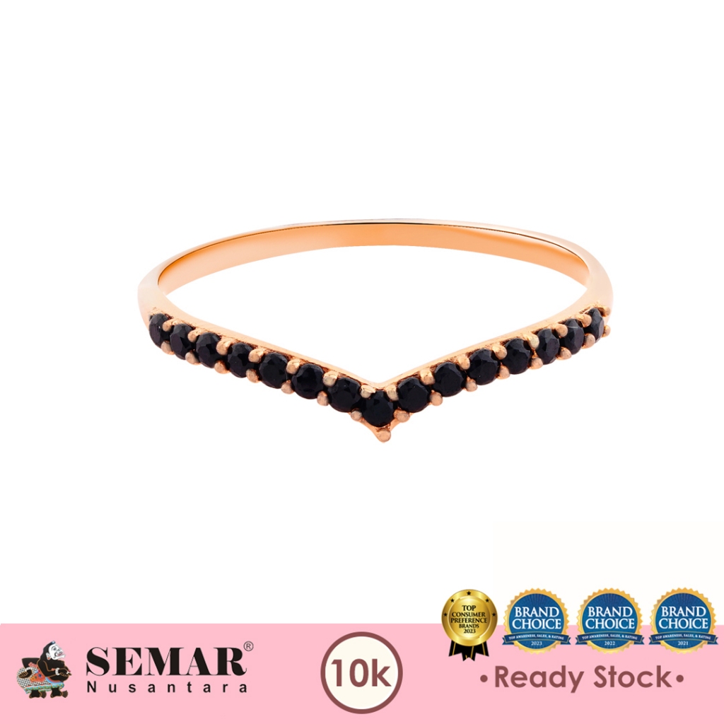 Jual Cincin Emas Veeline Sweet Black Gold 10K Semar Nusantara | Shopee ...