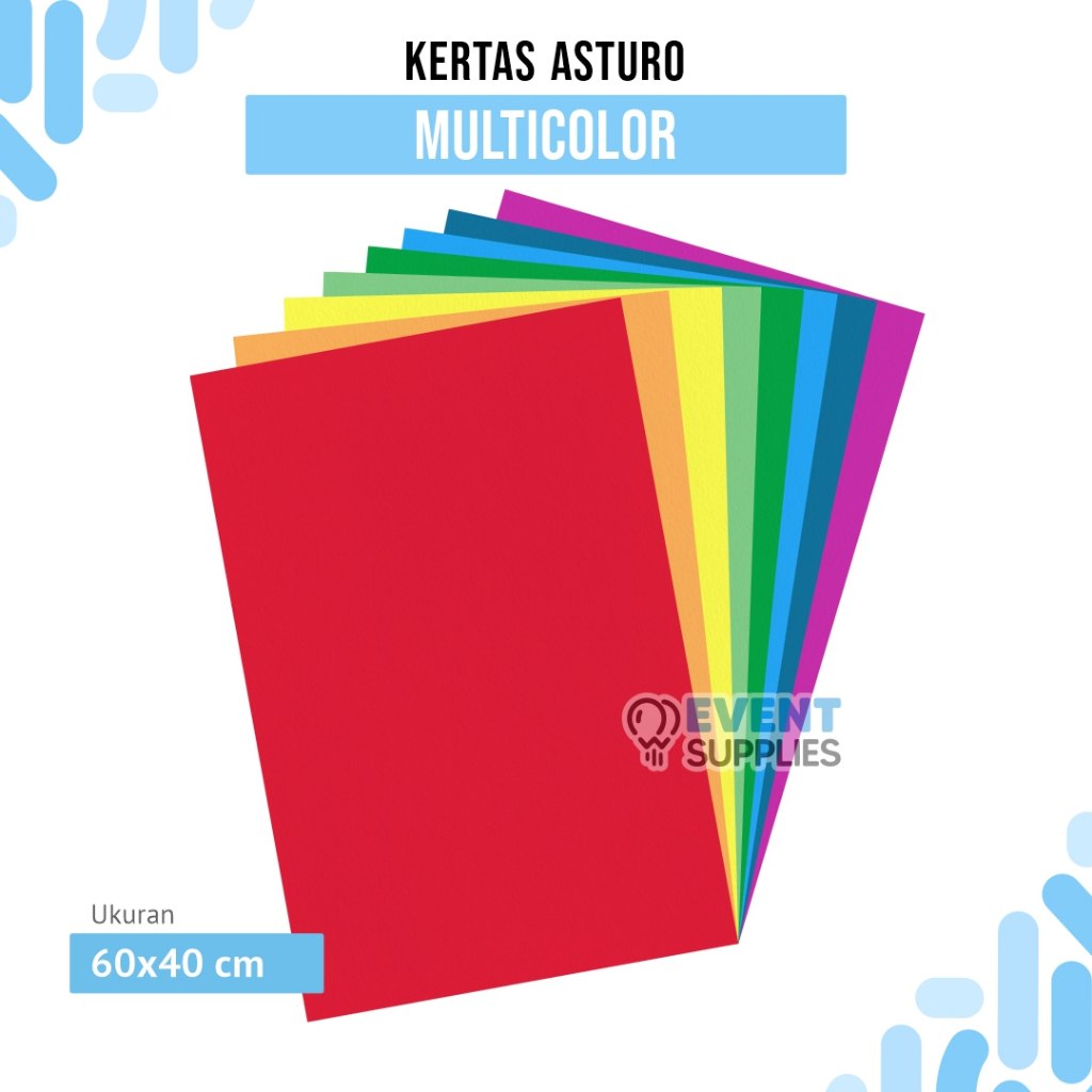 Jual Kertas Karton Asturo Tebal Warna-Warni Ukuran 40x60cm / Spotlight ...