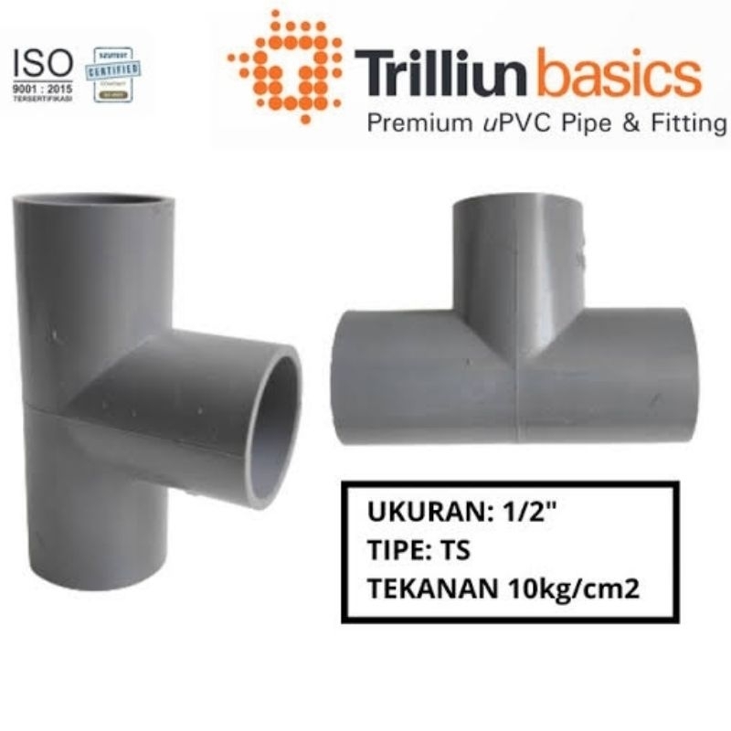 Jual Tee / T pipa pvc 1/2 TRILLIUN | Shopee Indonesia
