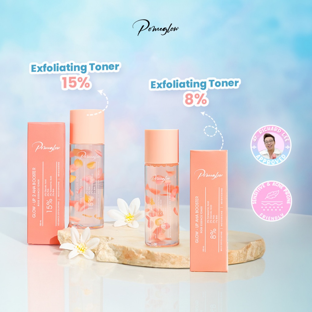 Jual Pomeglow - Bundling Toner Glow Up AHA Booster 8% + Toner Glow Up ...