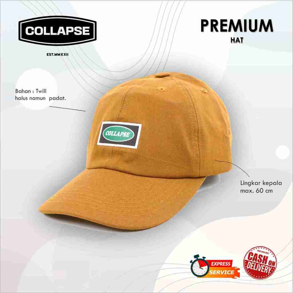 Jual COLLAPSE - Polo Hat Coklat Topi Keren | Shopee Indonesia