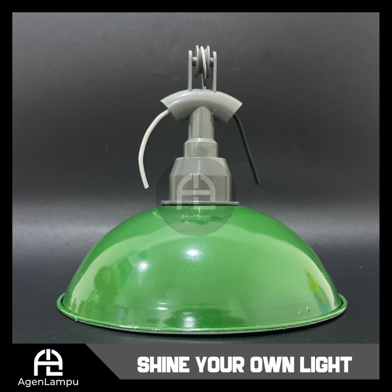 Jual Kap Lampu Gantung SET WD E27 Outdoor Hijau kecil + fitting lampu jalan | Shopee Indonesia