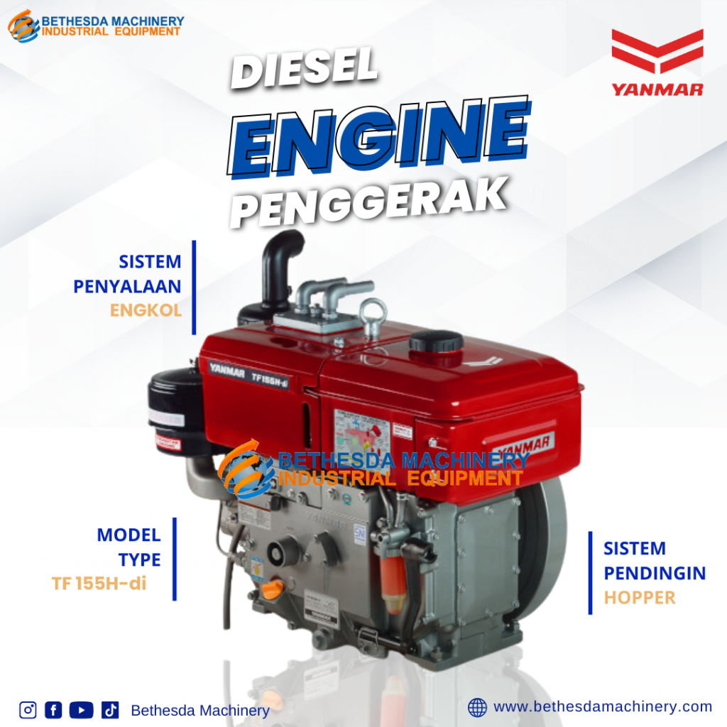Jual Mesin Penggerak / Diesel Engine 15.5 Hp / 15.5 Pk YANMAR TF 155 MH ...