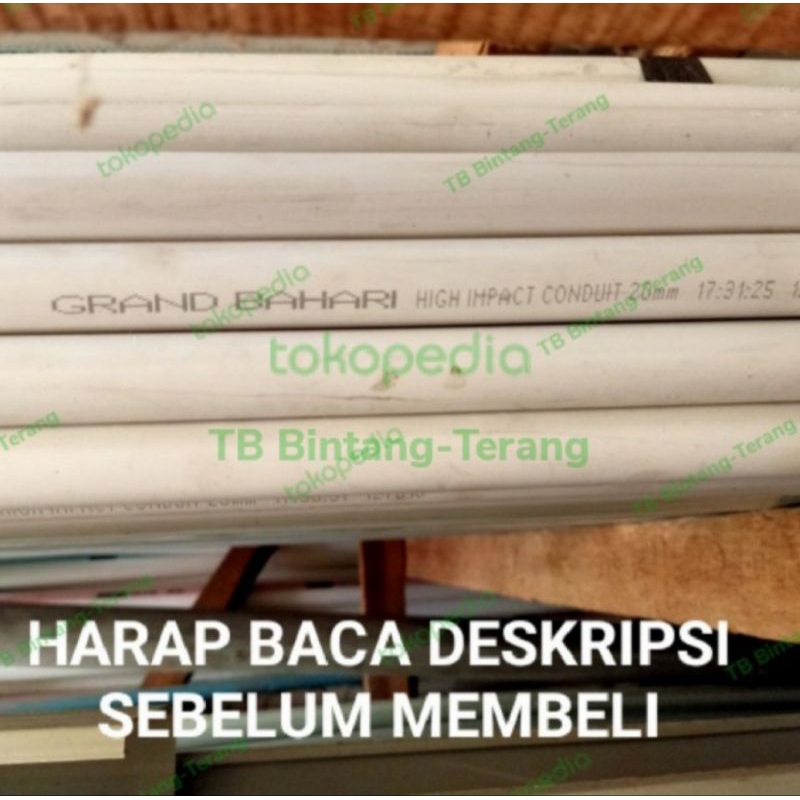 Jual Pipa PVC Listrik Konduit 20 mm Eceran Per Batang 100 cm | Shopee ...
