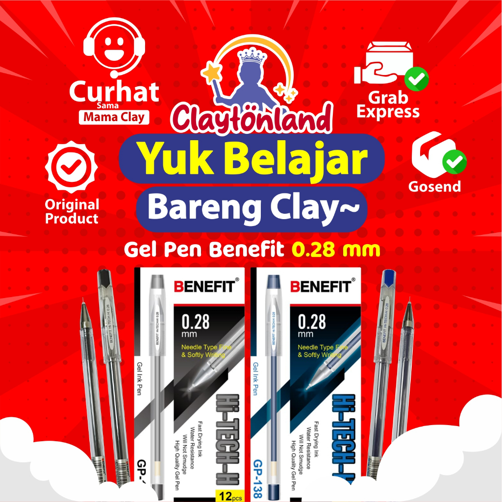 Jual Pen Hi-Tech Benefit 0.28mm / Bolpen Hitec / Ballpoint Hi-Tech ...