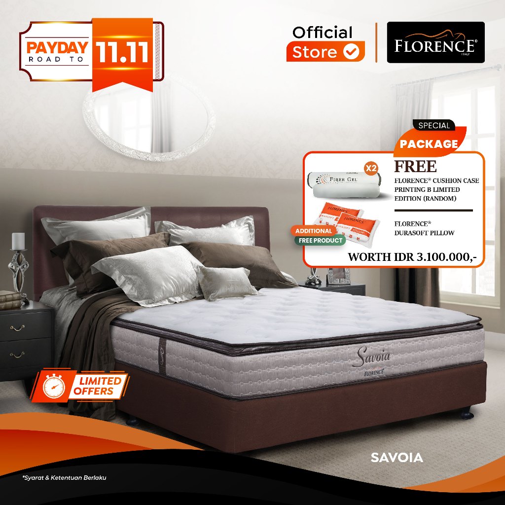 Jual Florence Kasur Springbed Savoia Full Set | Shopee Indonesia