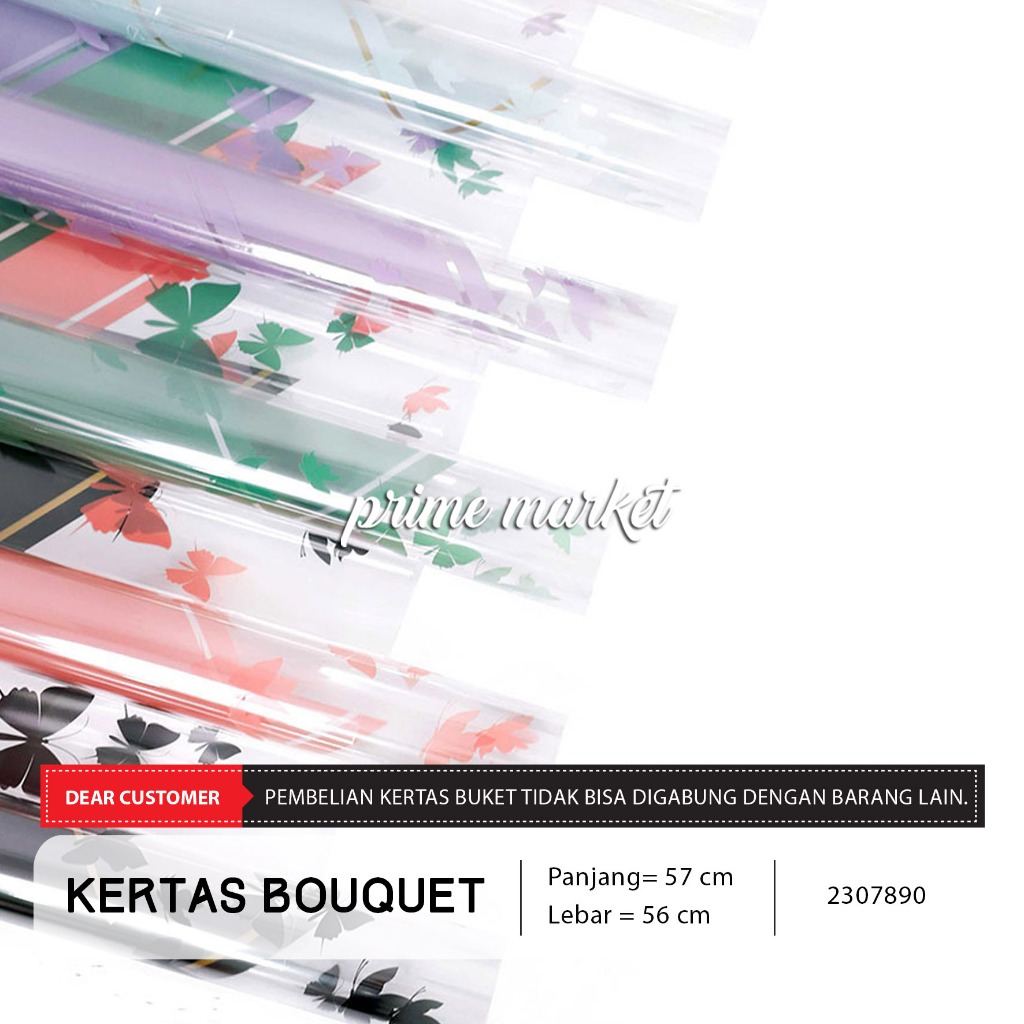 Jual Kertas Buket Motif Butterfly Buket Bunga Flower Wrapping Kertas ...