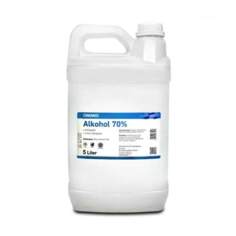 Jual Alkohol 70% Onemed 5 Liter Antiseptik Alcohol 70% Onemed 5 L ...
