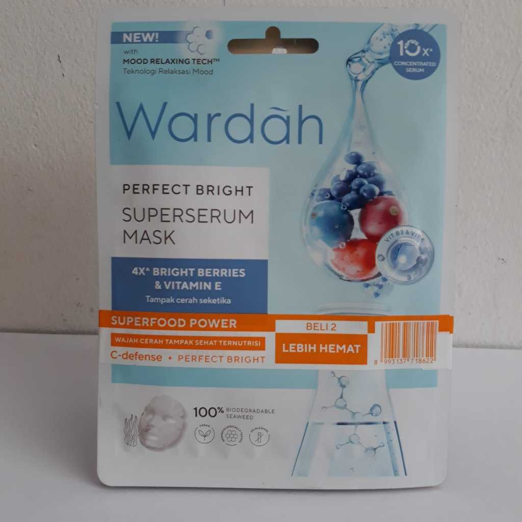 Jual Wardah Superserum Mask X 2 C - Defense & Prefect Bright | Shopee ...